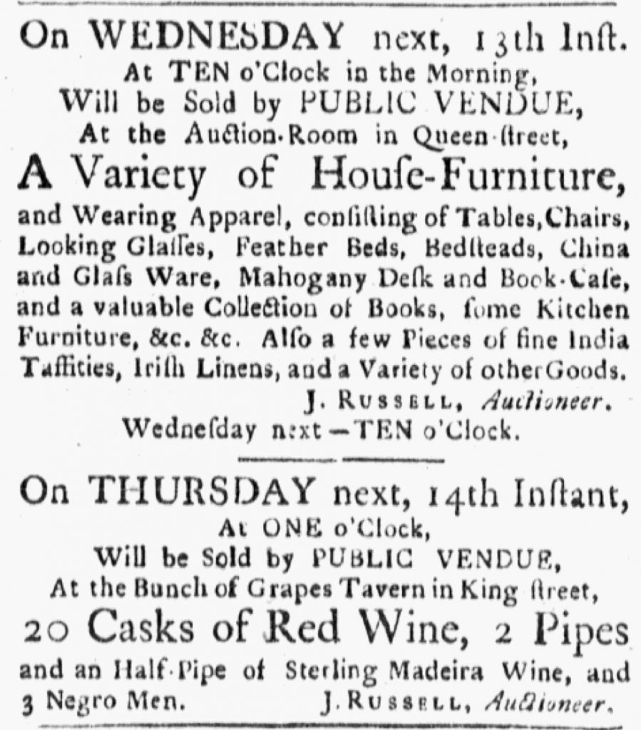 Slavery Advertisements Published June 11, 1770 | The Adverts 250 Project