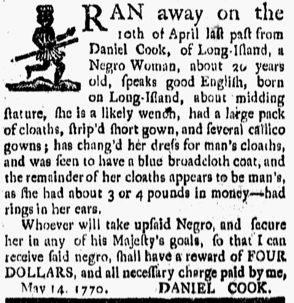 Slavery Advertisements Published on June 29, 1770 | The Adverts 250 Project