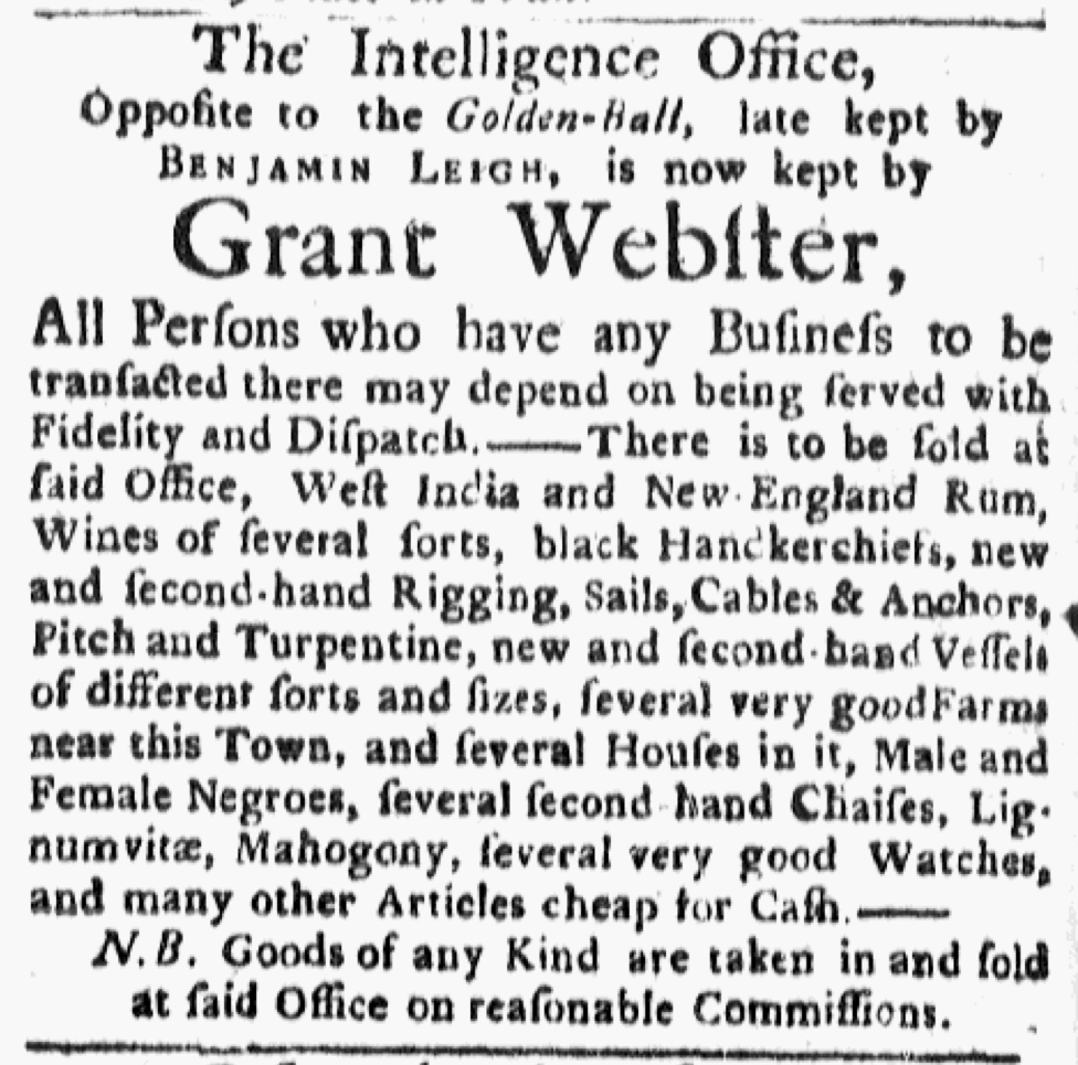 Slavery Advertisements Published March 5, 1770 | The Adverts 250 Project