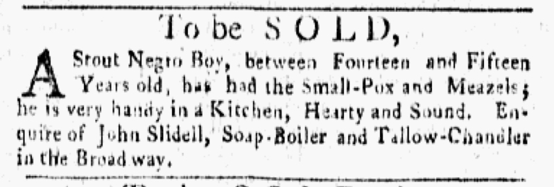 Slavery Advertisements Published October 1, 1770 | The Adverts 250 Project