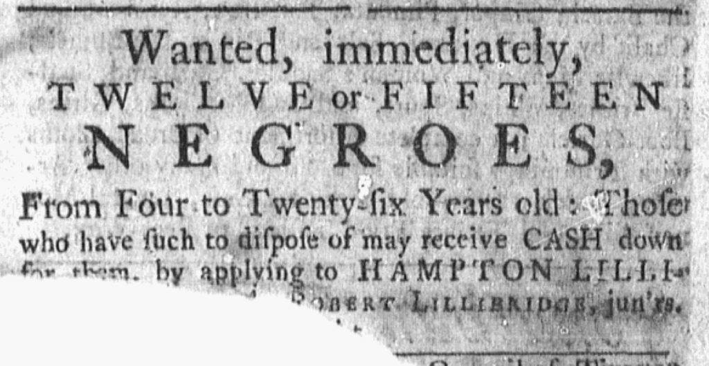 Slavery Advertisements Published October 8, 1770 | The Adverts 250 Project