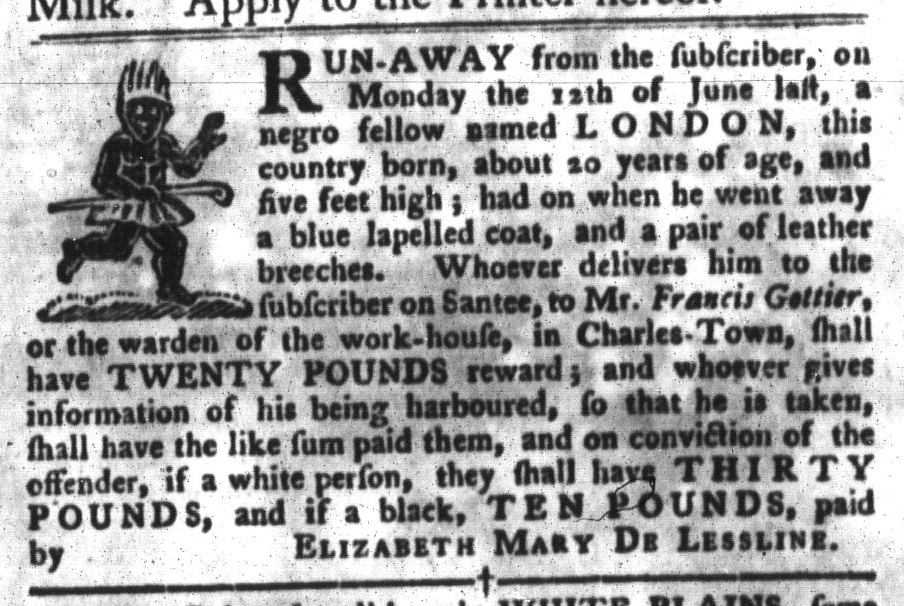 Slavery Advertisements Published April 17, 1770 | The Adverts 250 Project