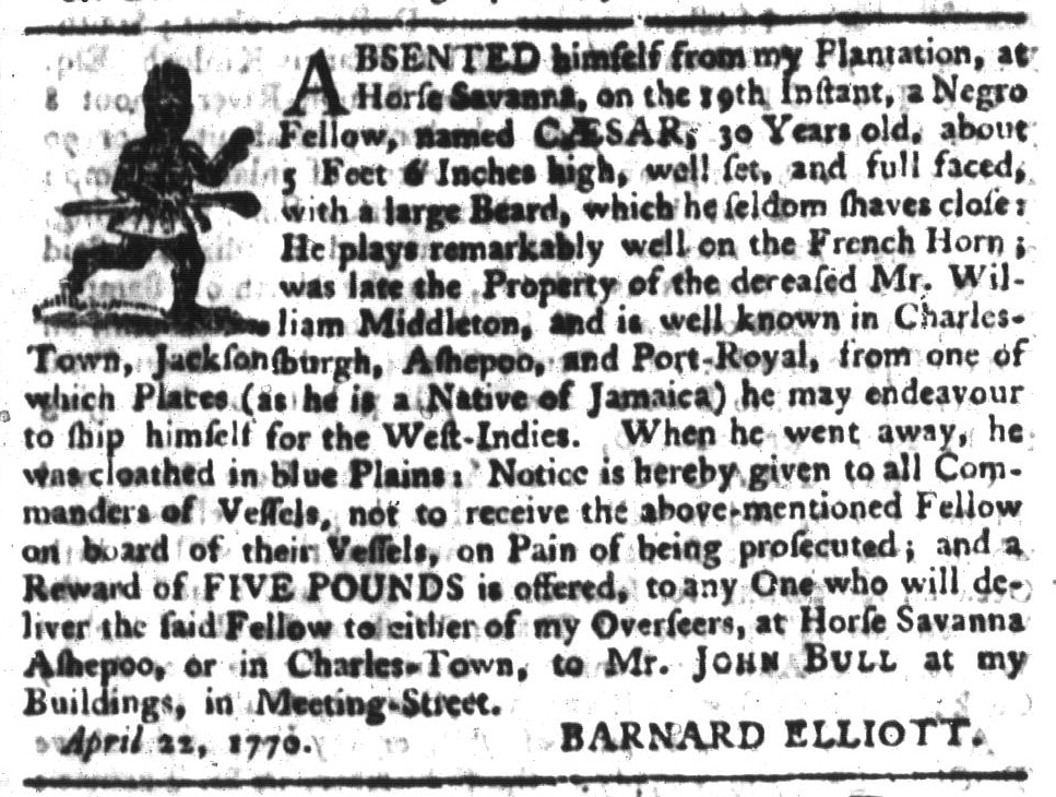 Slavery Advertisements Published May 4, 1770 | The Adverts 250 Project