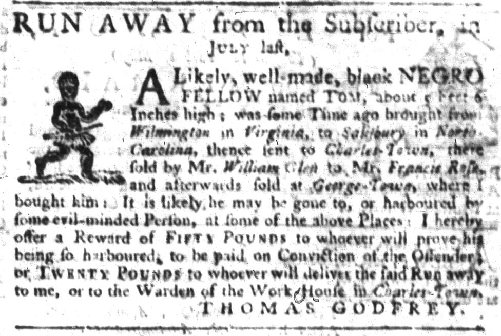 Slavery Advertisements Published May 4, 1770 | The Adverts 250 Project