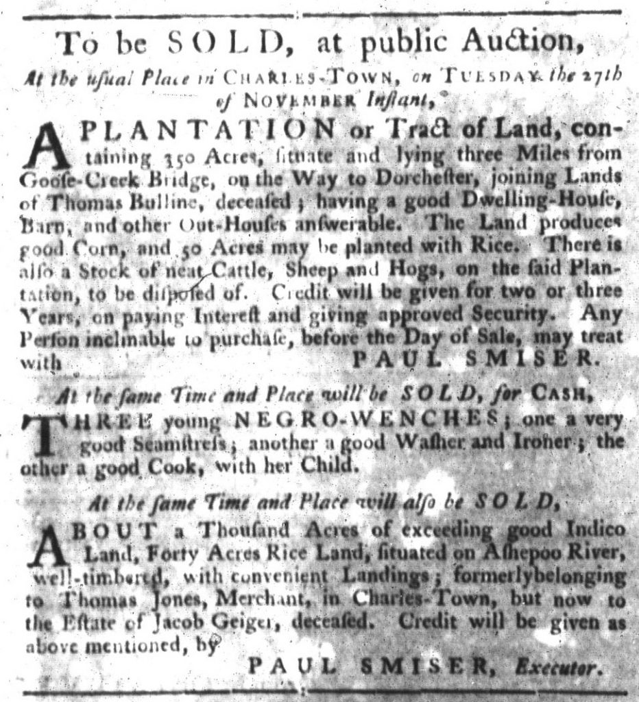 Slavery Advertisements Published November 1, 1770 | The Adverts 250 Project