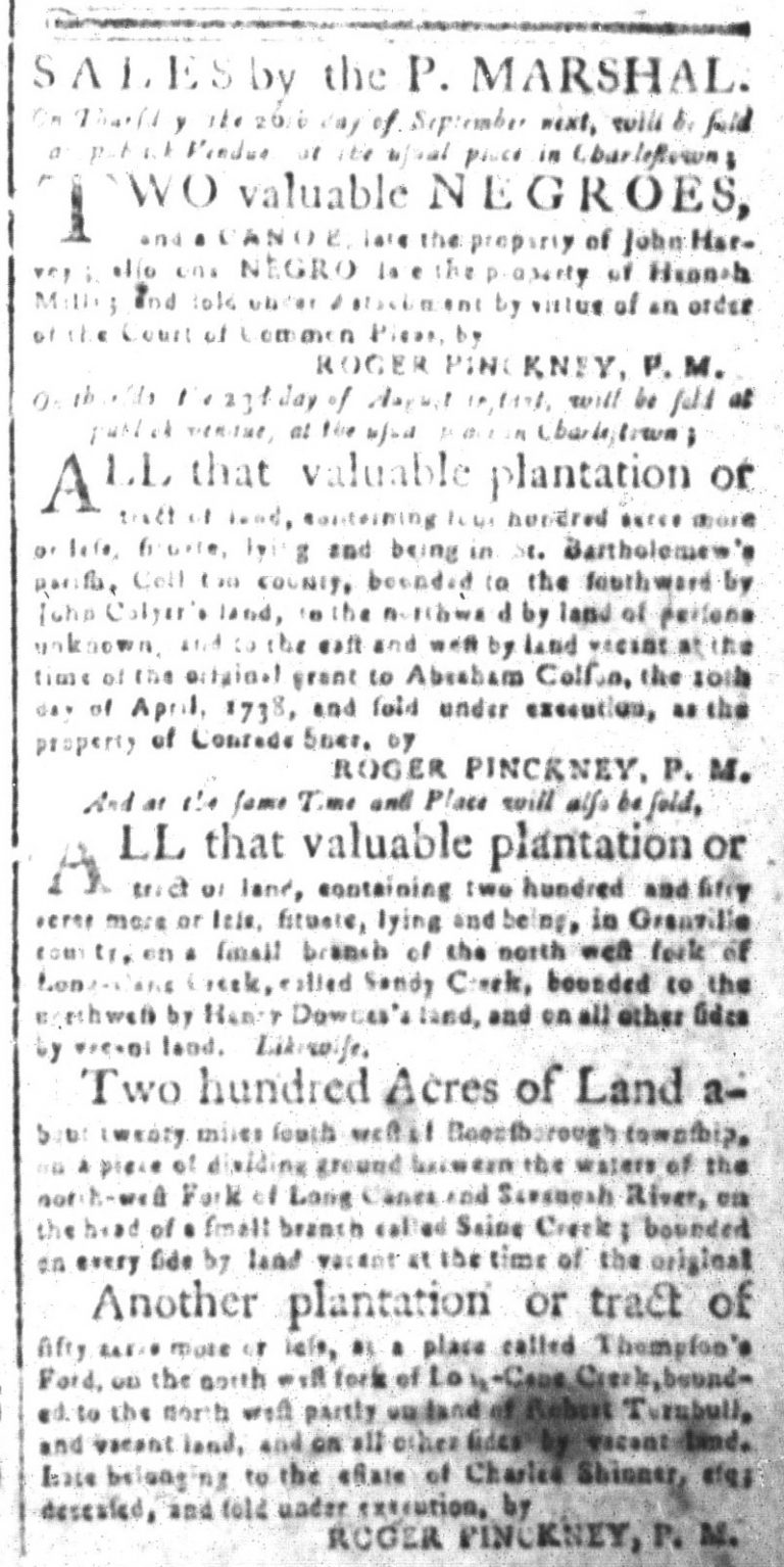Slavery Advertisements Published August 20, 1770 | The Adverts 250 Project