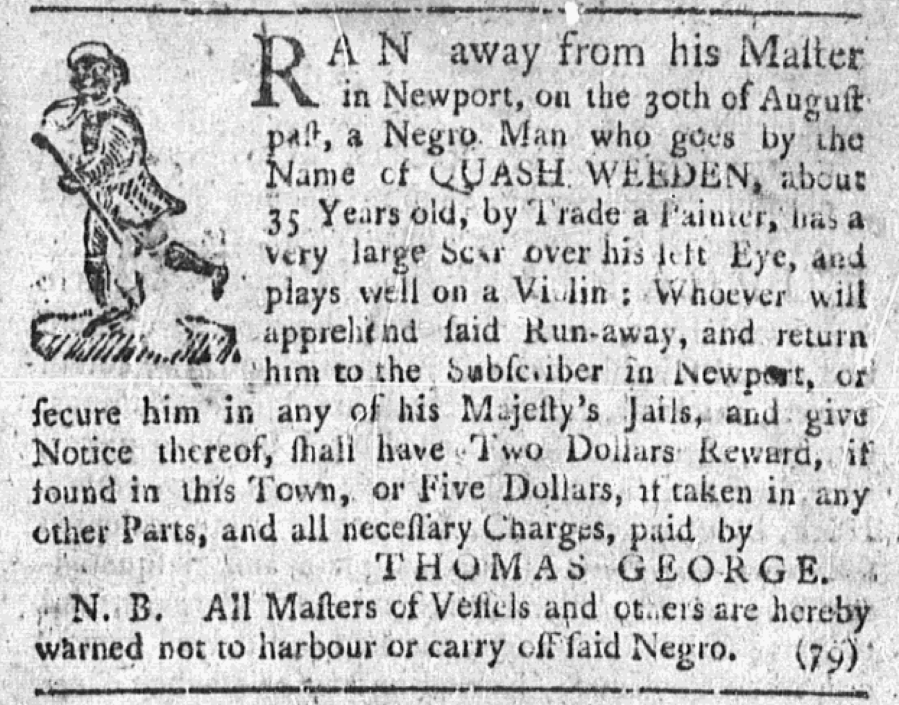 Slavery Advertisements Published September 9, 1771 | The Adverts 250 ...