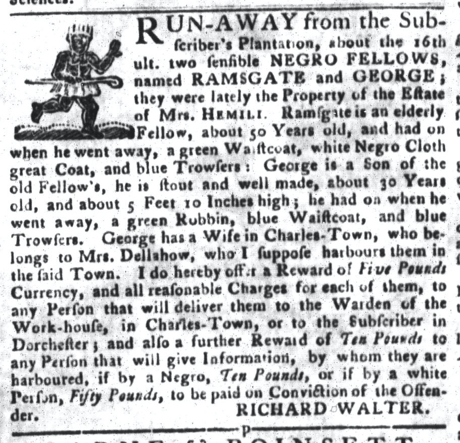 Slavery Advertisements Published April 7, 1772 | The Adverts 250 Project