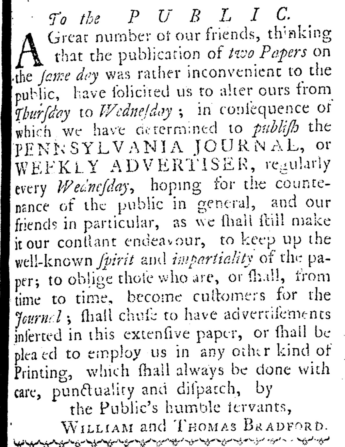 The Adverts 250 Project | An Exploration of Advertising in Colonial ...