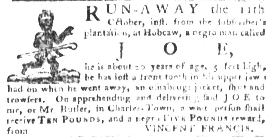 Slavery Advertisements Published October 20, 1772 | The Adverts 250 Project