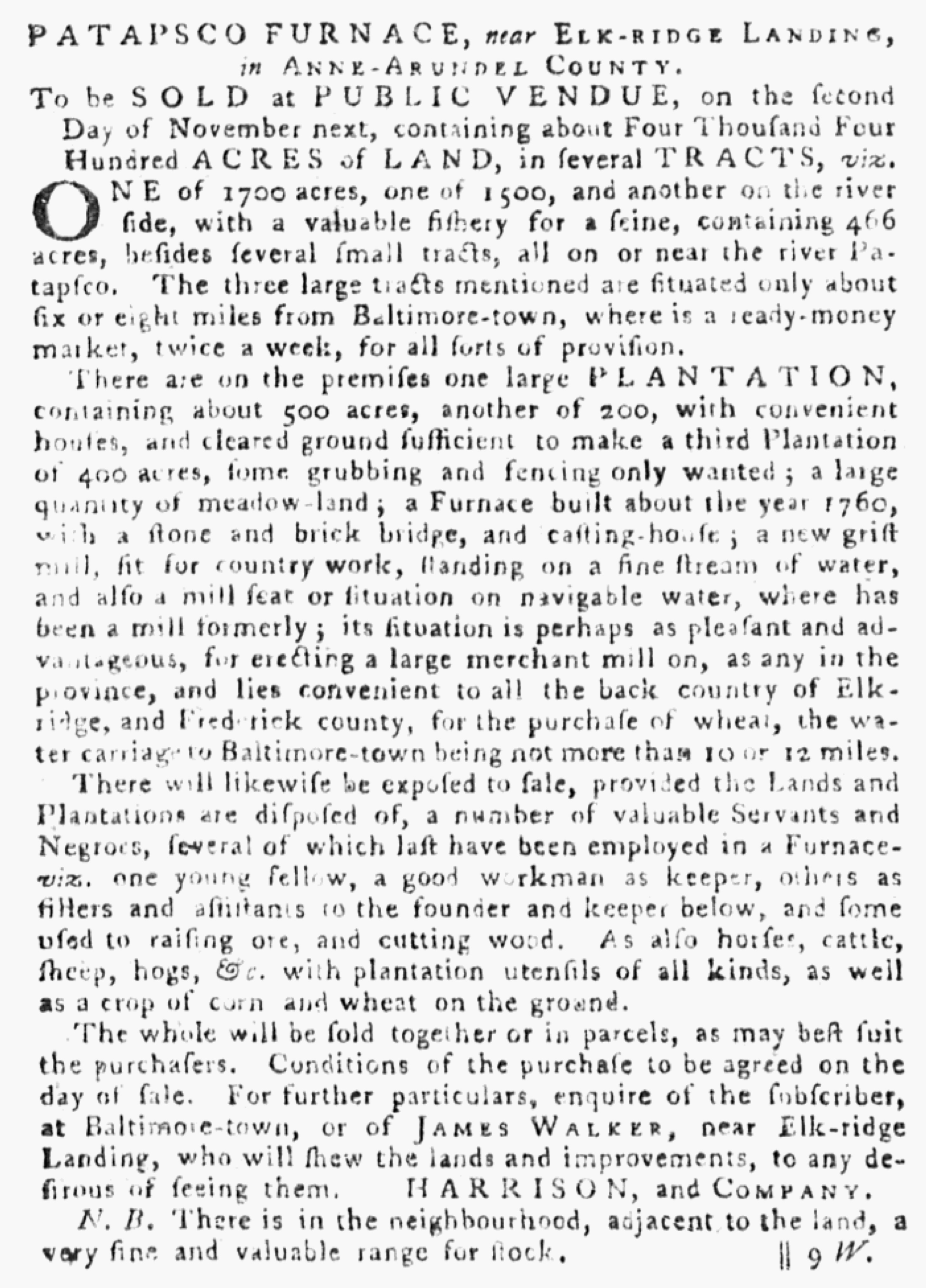 Slavery Advertisements Published October 28, 1772 | The Adverts 250 Project