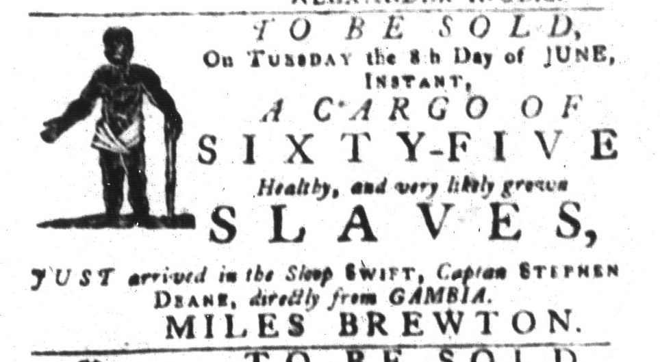 Slavery Advertisements Published June 1, 1773 | The Adverts 250 Project