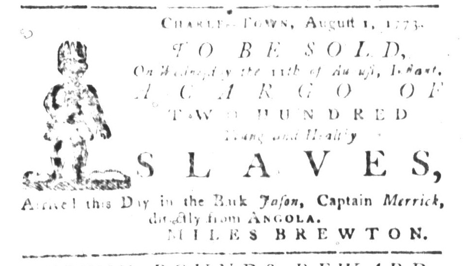 Slavery Advertisements Published August 3, 1773 | The Adverts 250 Project