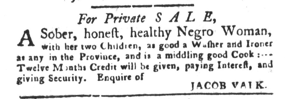 Slavery Advertisements Published July 4, 1775 | The Adverts 250 Project
