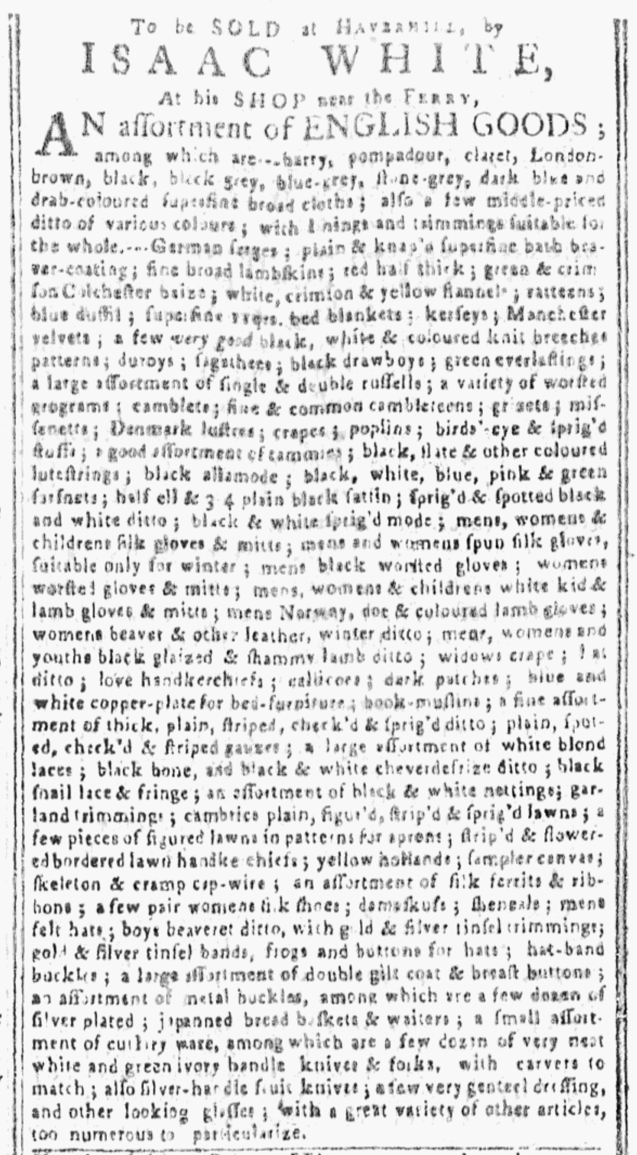 Isaac White | The Adverts 250 Project