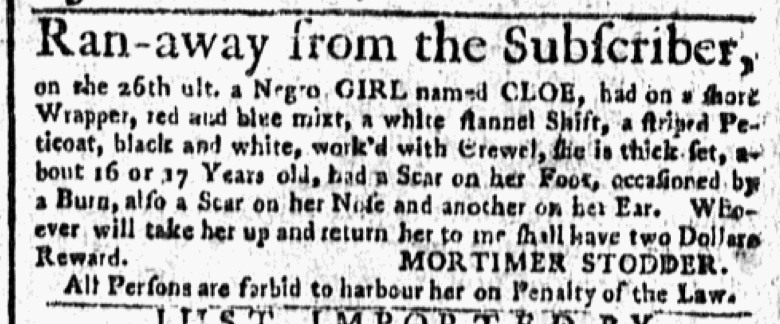 Slavery Advertisements Published February 9, 1776 | The Adverts 250 Project